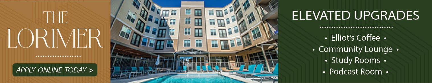 THE LORIMER – LEADERBOARD BANNER AD – 2025 SPRING | Off-Campus Housing